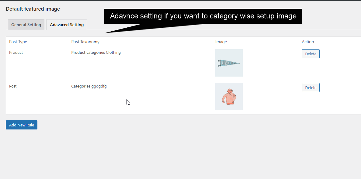 Setup Default Featured Image Documentation