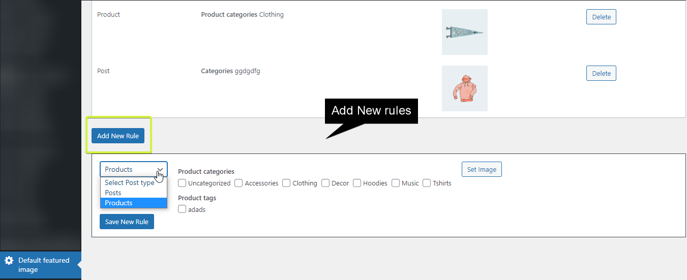 Setup Default Featured Image Documentation